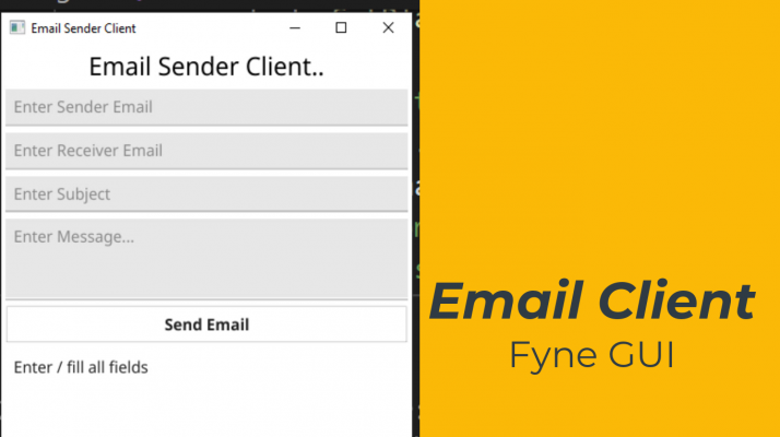 Sending Email Gui Client Fyne Golang Coding Tutorial Life Coach